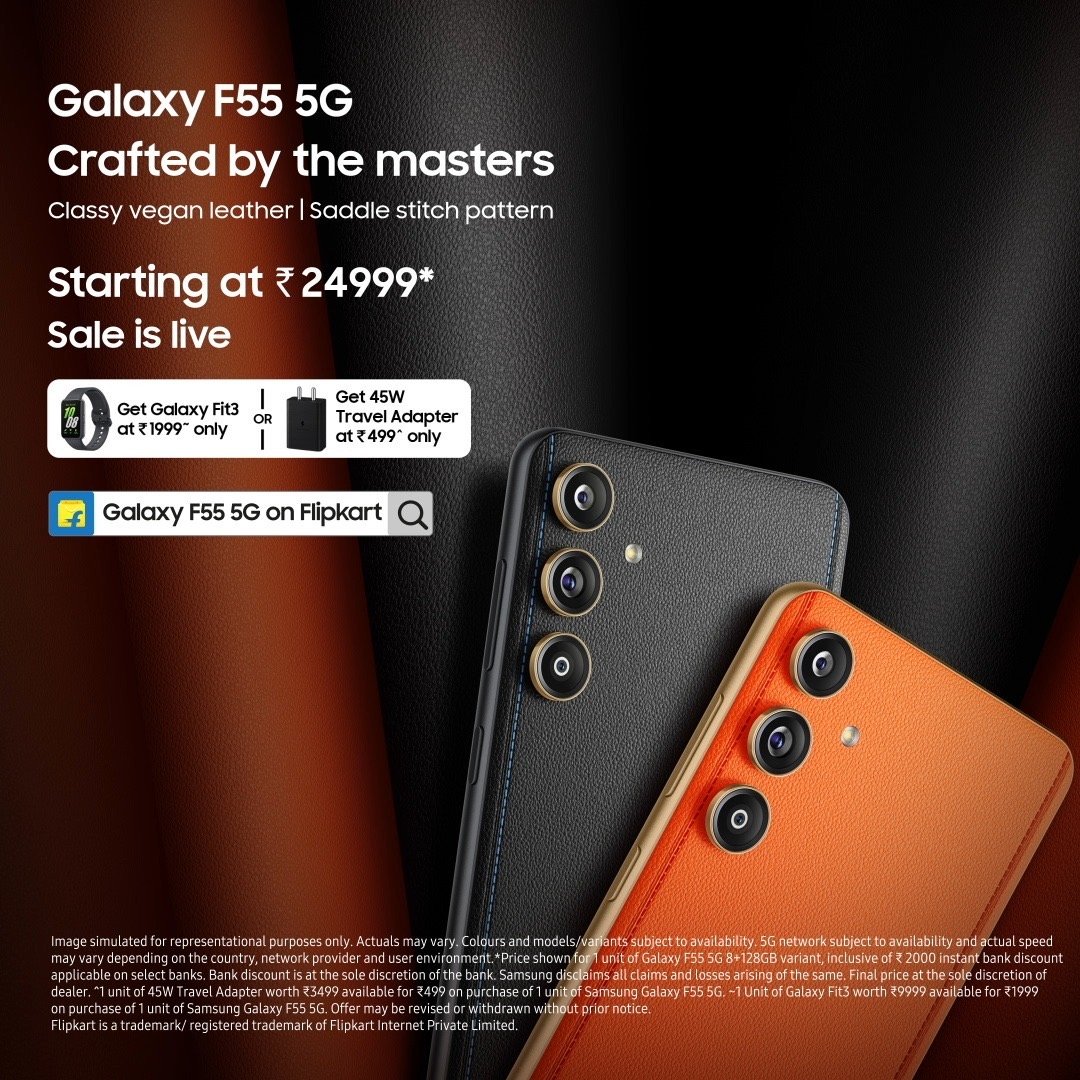 Samsung Unveils Galaxy F55 5G with Classy Vegan Leather Design, Super ...